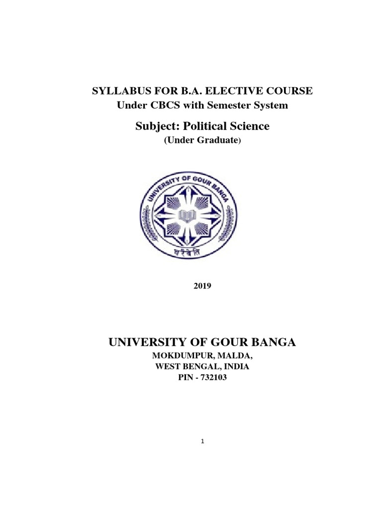 Political-Science General Cbcs | PDF | Course Credit | Political Philosophy