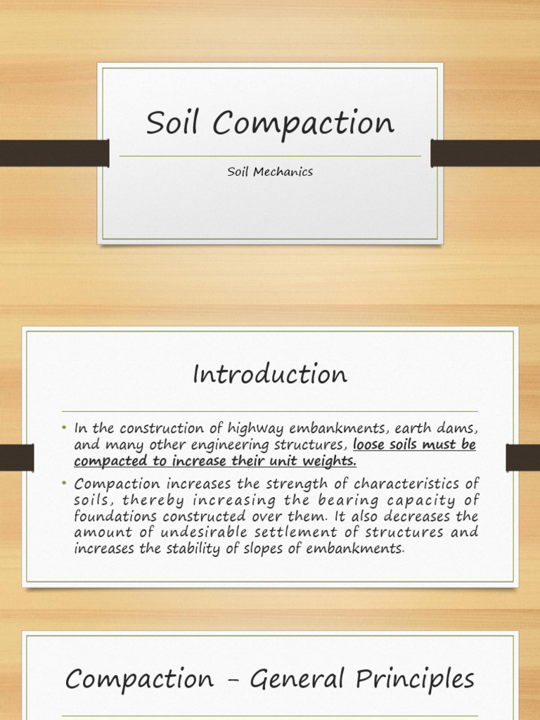 L3 Soil Compaction Soil Mechanics Introduction | PDF | Mechanical ...
