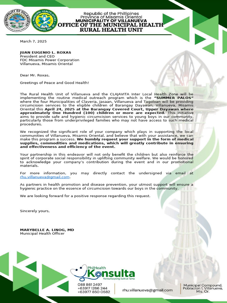 FDC - Request For TULI Supplies | PDF | Health Care