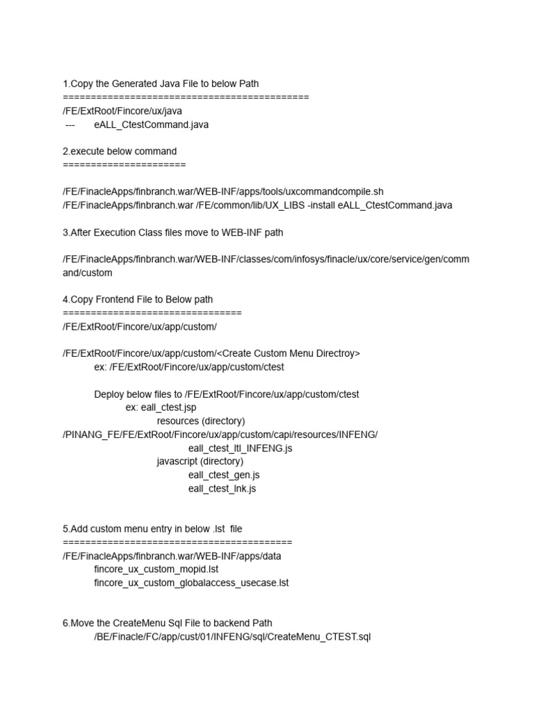 Custom Menu Deployment Steps | PDF