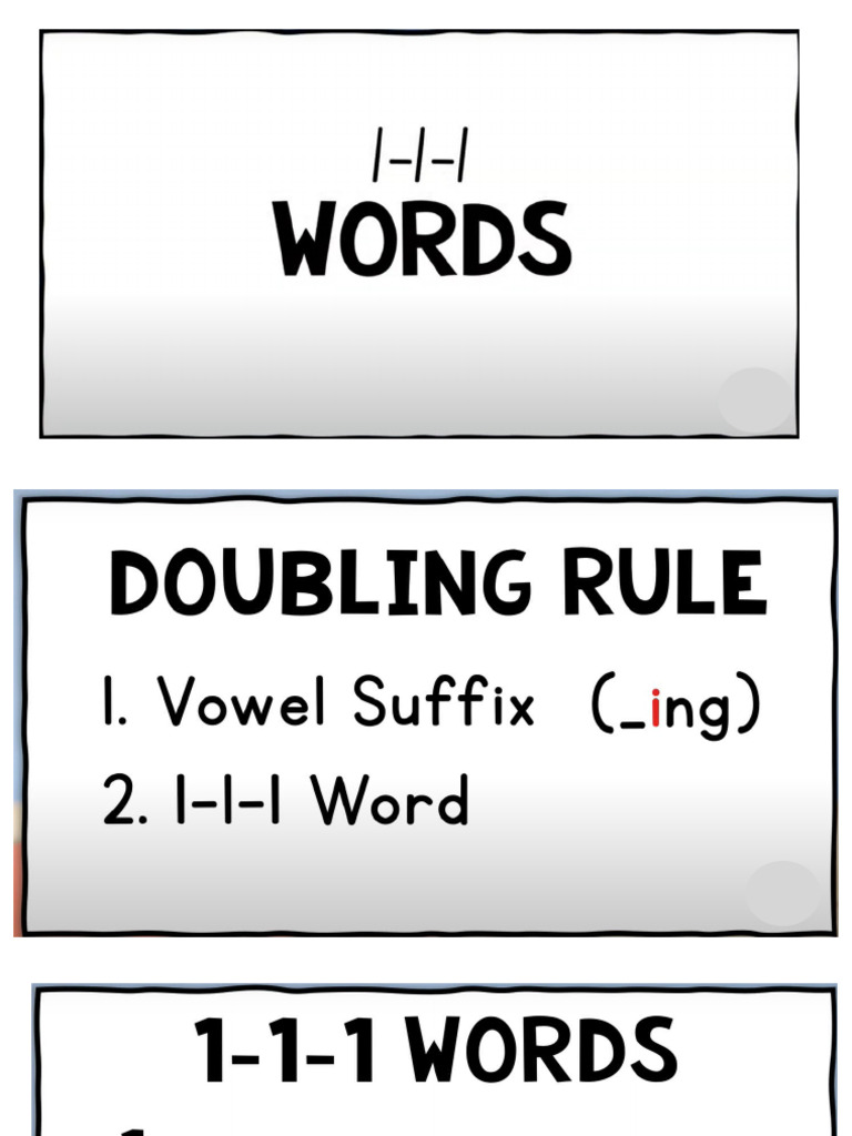 1-1-1 Doubling rule | PDF