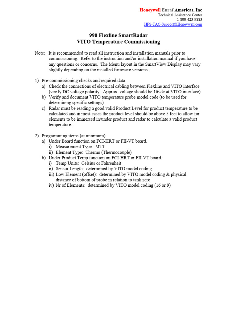 Flexline SmartRadar VITO Setup Guide | PDF