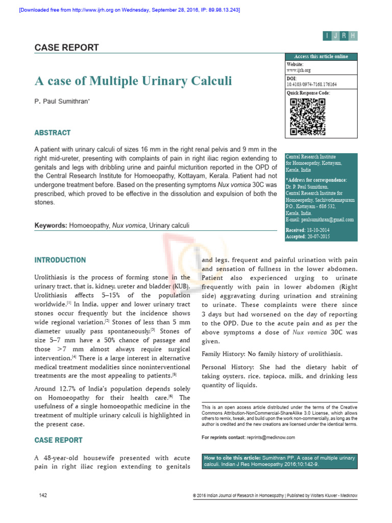 A Case of Multiple Urinary Calculi | PDF | Urinary System | Animal Anatomy