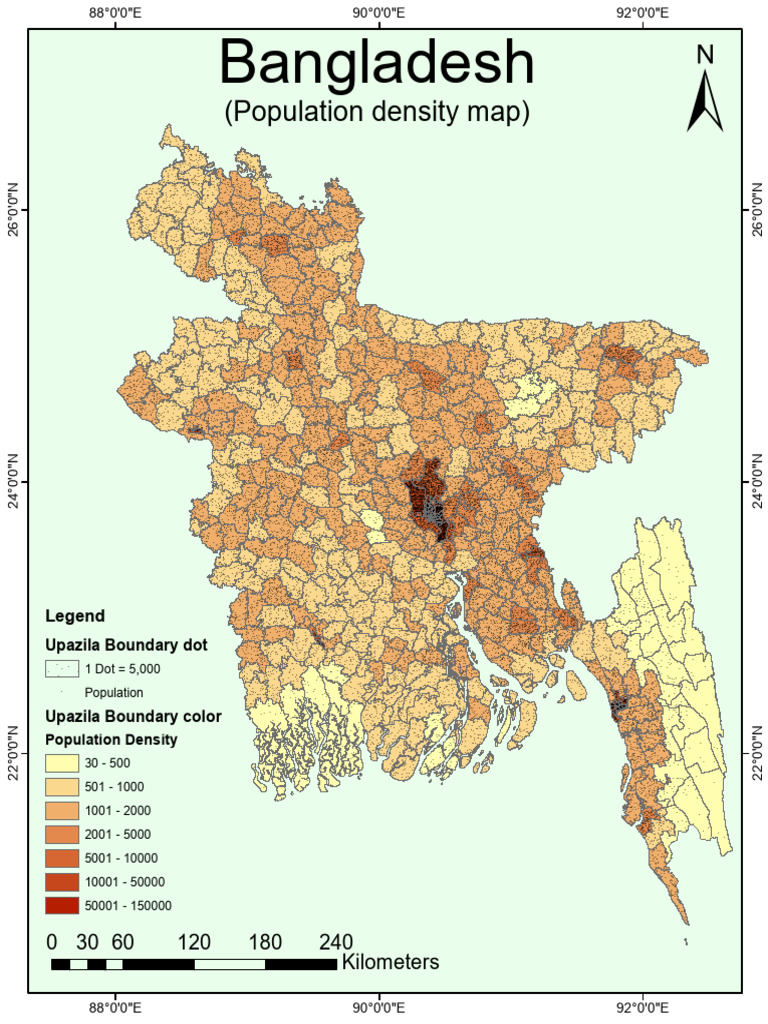 Bangladesh Population Density Map | PDF