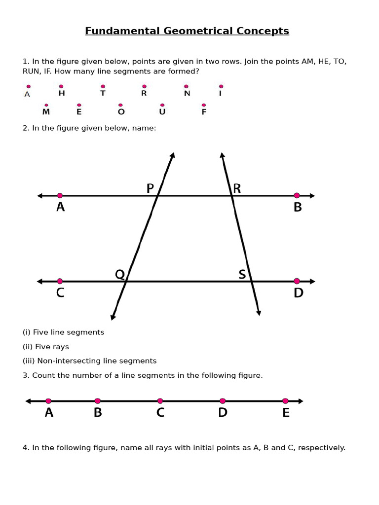 Fundamental Geometrical Concepts | PDF | Line (Geometry) | Elementary ...