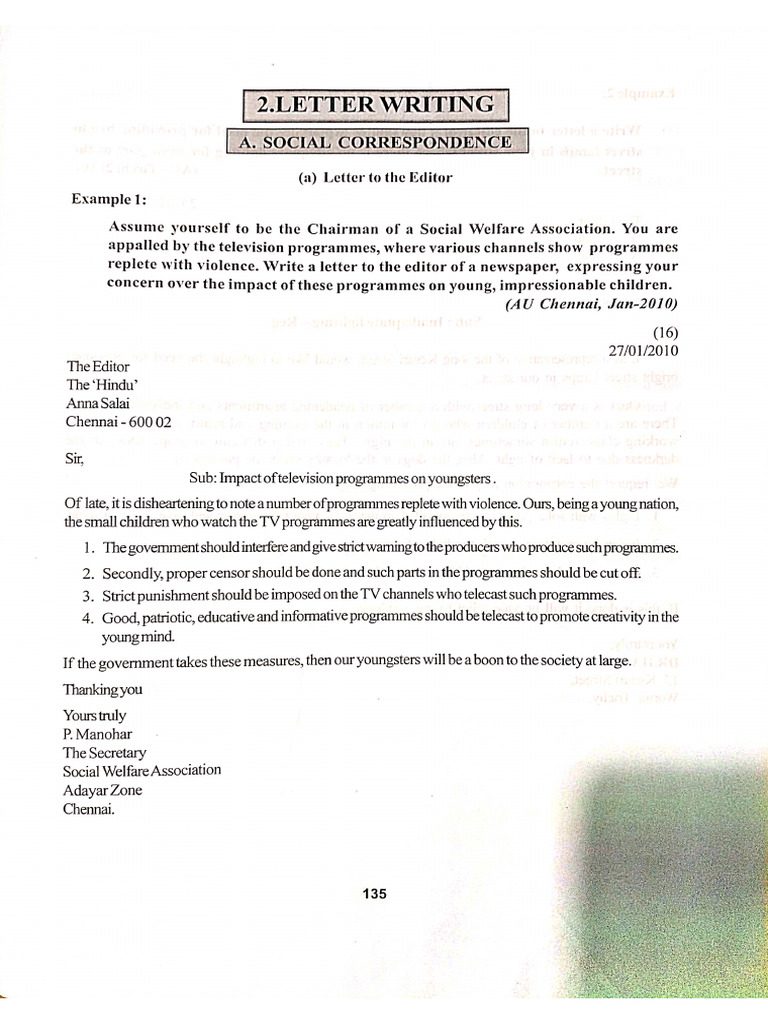 Letter To The Editor and Job Application Letter | PDF