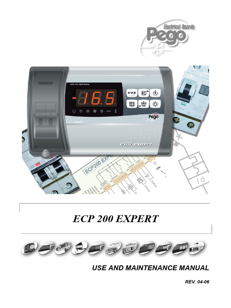 ECP200 Expert Cold Room Controller Guide | PDF | Relay | Electrical Wiring