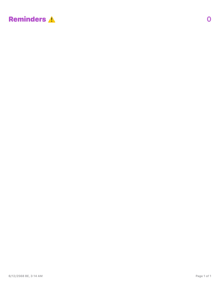 Reminders 2 | PDF
