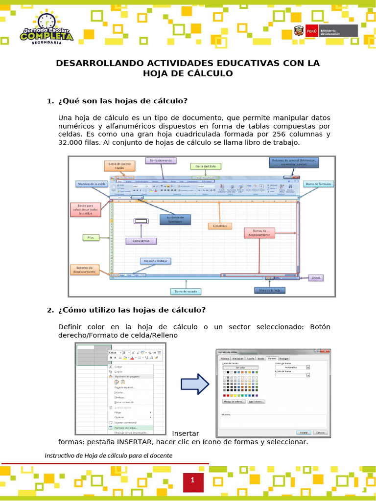 MAT1 U1 S05 Guía Docente Excel | PDF