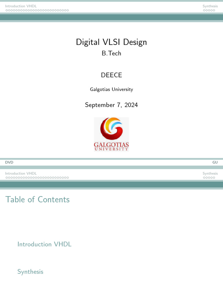 Lecture VHDL | PDF | Vhdl | Institute Of Electrical And Electronics Engineers