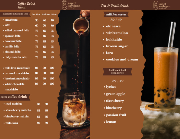 Milk Tea Series Menu Overview | PDF | Drink | Non Alcoholic Drinks