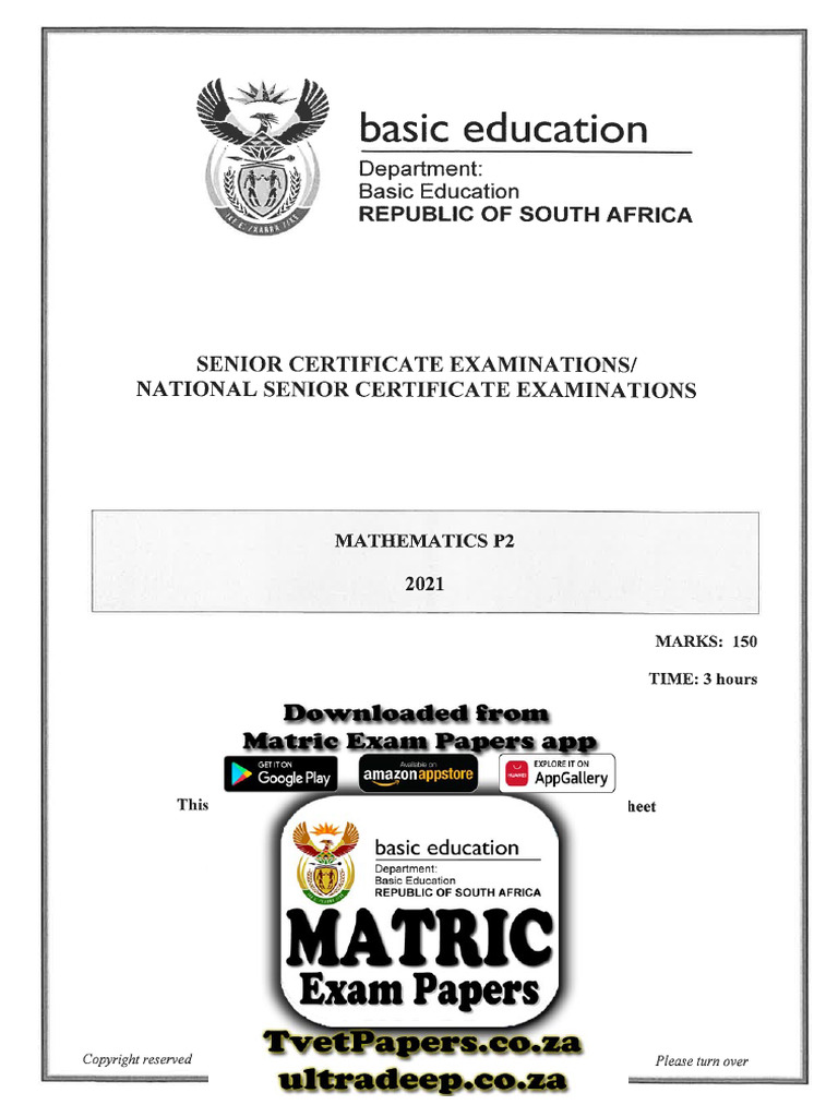 Mathematics P2 May-June 2021 Eng - 202506081632 - 43379 | PDF