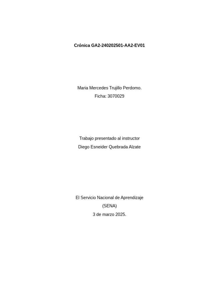 Crónica GA2 | PDF