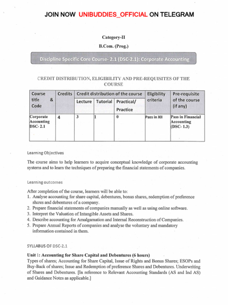 Sem Ii Bcom (P) Syllabi Nep | PDF