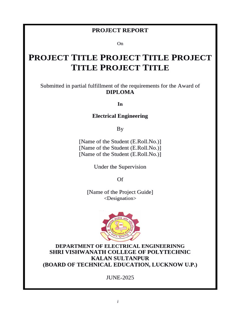 Electrical Engineering Project Report | PDF | Software Development ...