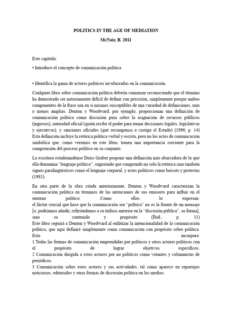 McNair, B. 2011 | PDF | Blog | Comunicación