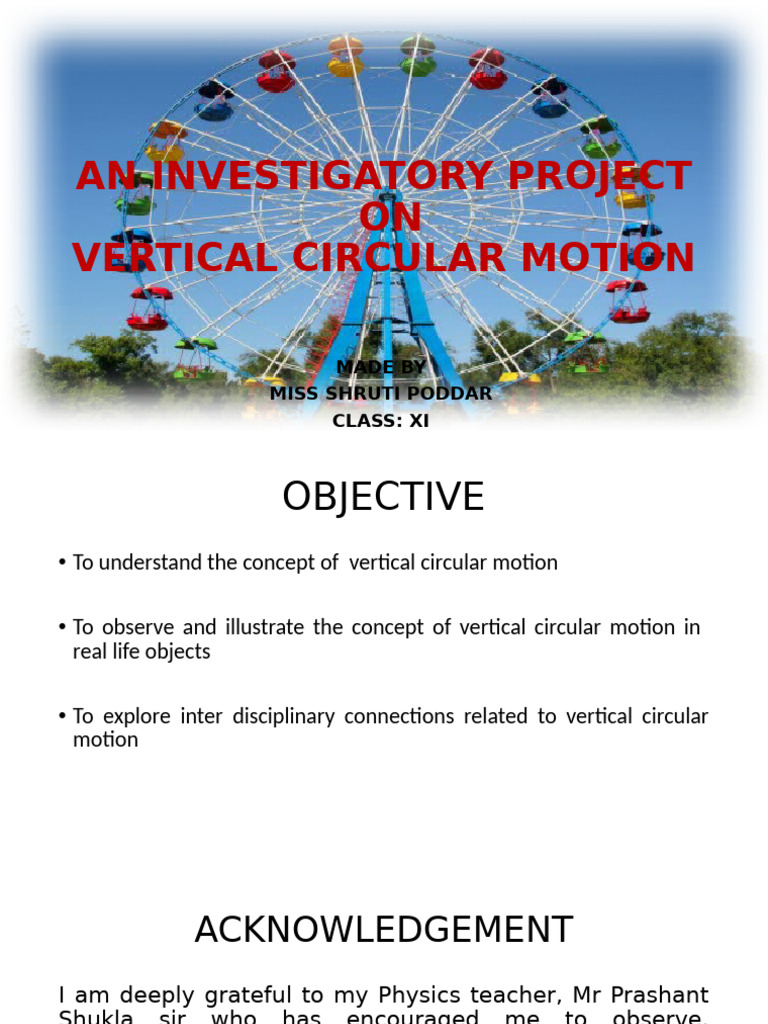 Vertical Circular Motion | PDF | Force | Gravity