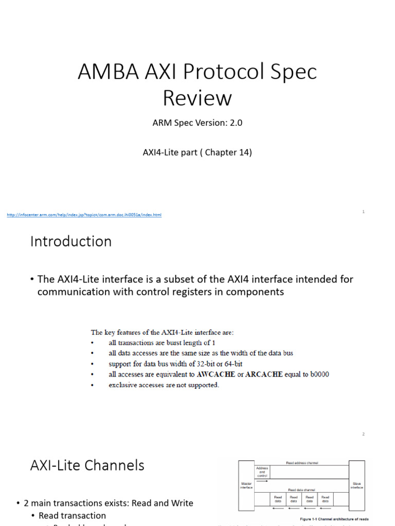 AMBA+AXI Lite+Protocol+Spec+Review | PDF | Network Protocols | Computer Networking