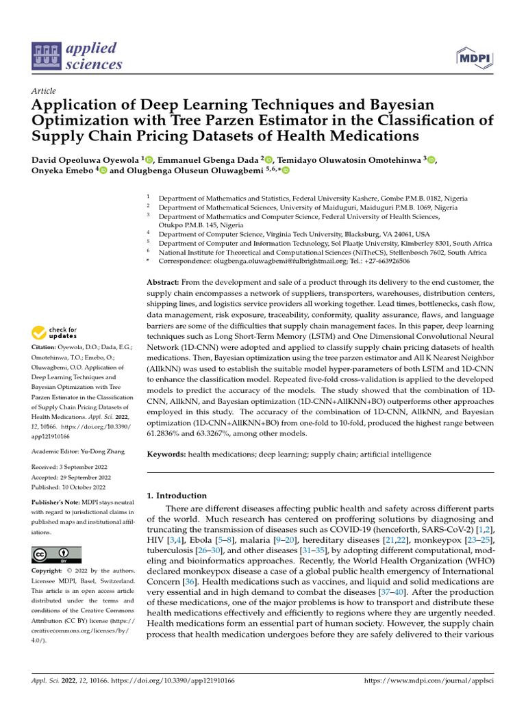 Deep Learning for Health Supply Chain Pricing | PDF | Machine Learning ...