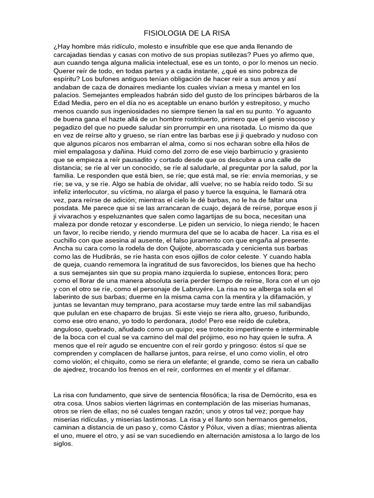 Fisiologia de La Risa | PDF | La risa