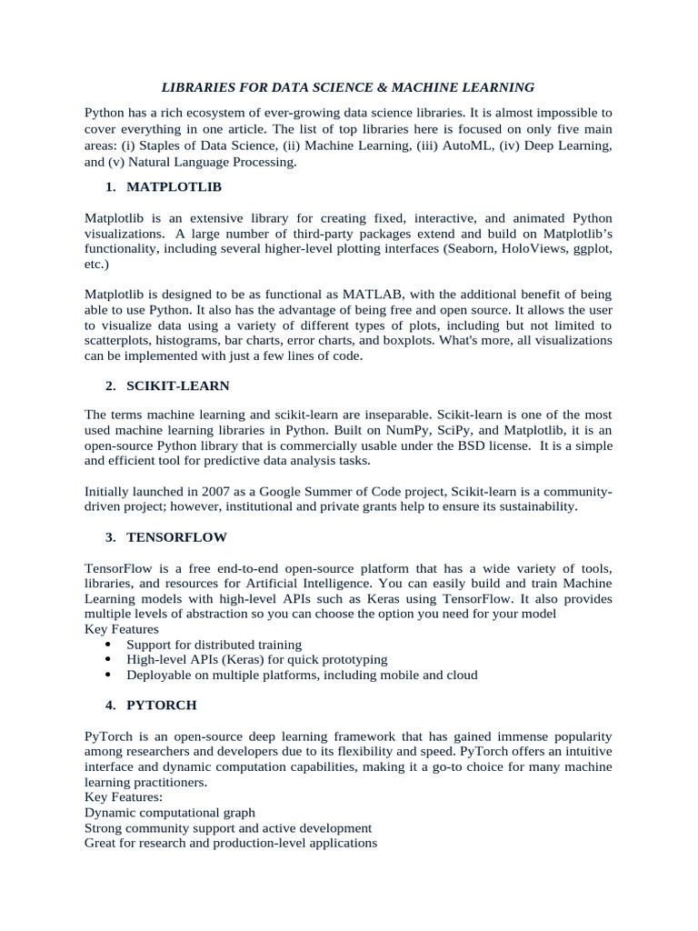 Libraries For Data Science - CBS - PDS | PDF | Python (Programming Language) | Computer Programming