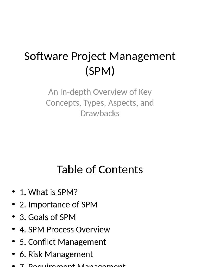 Detailed Software Project Management Presentation | PDF | Project Management | Software