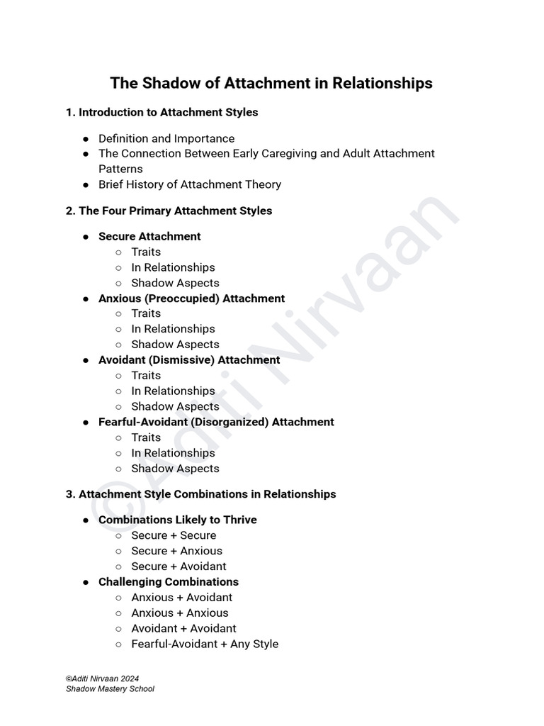 Understanding Attachment Styles in Relationships | PDF | Attachment ...