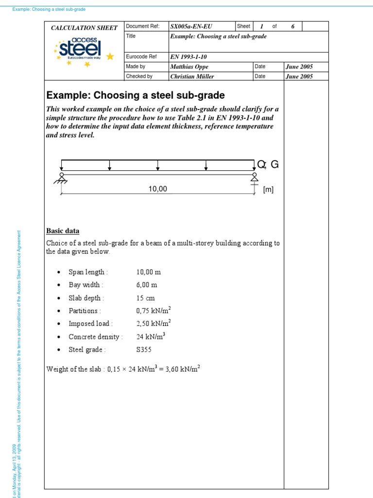 1.choosing Steel Sub Grade | PDF | Strength Of Materials | Interpolation