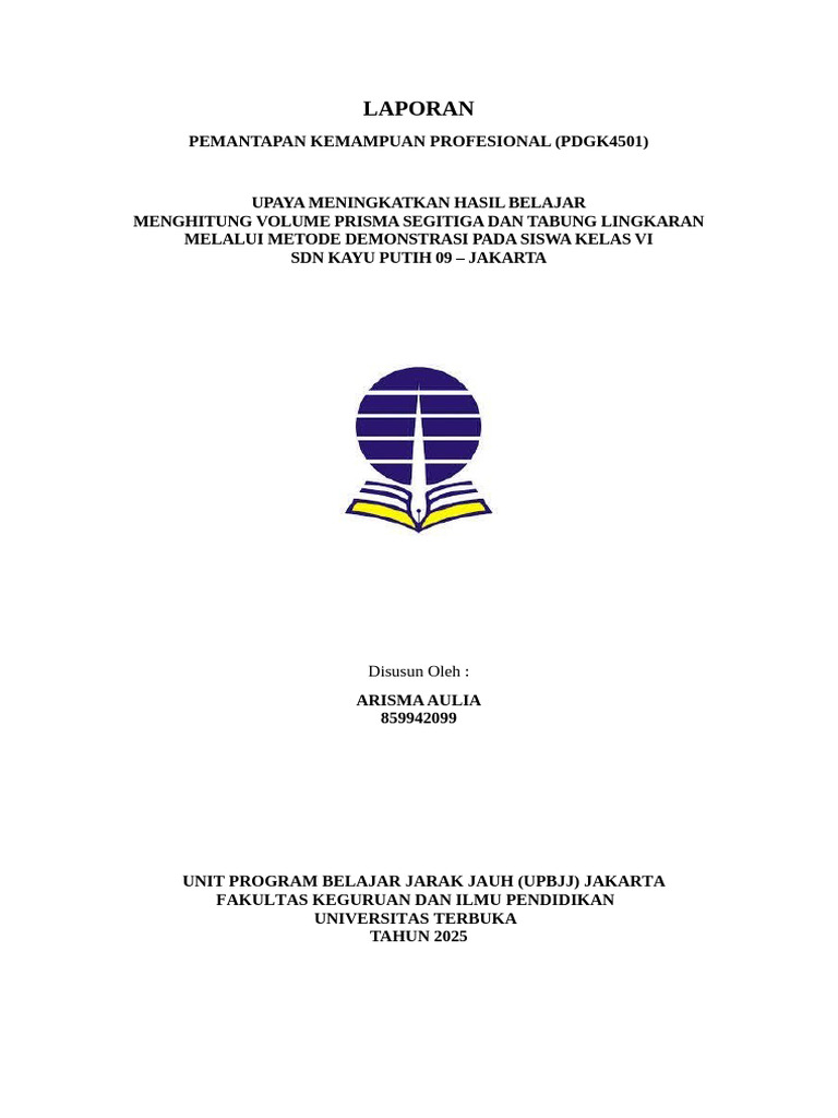 Fix Arisma Aulia - Laporan Pemantapan Kemampuan Profesional (PKP) | PDF