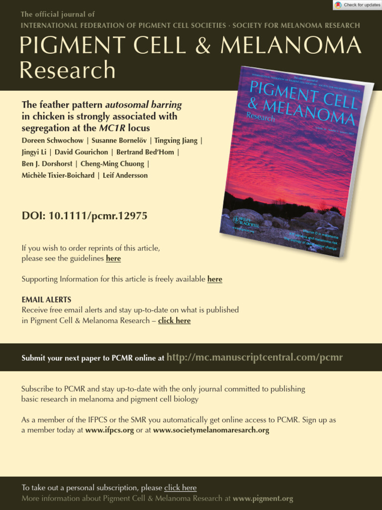 The Feather Pattern Autosomal Barring in Chicken I | PDF | Genotype ...