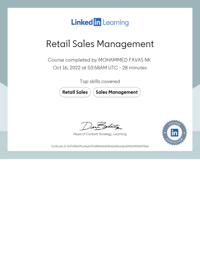 Retail Sales Management | PDF
