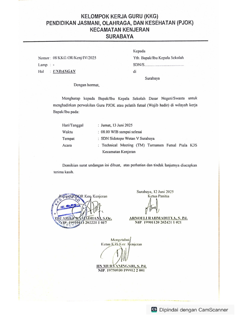 Undangan TM Futsal | PDF