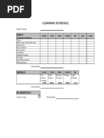 Daily Cleaning Sign Off Sheet | PDF