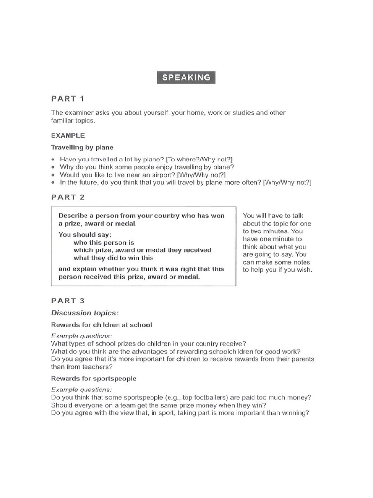 Mock Speaking | PDF
