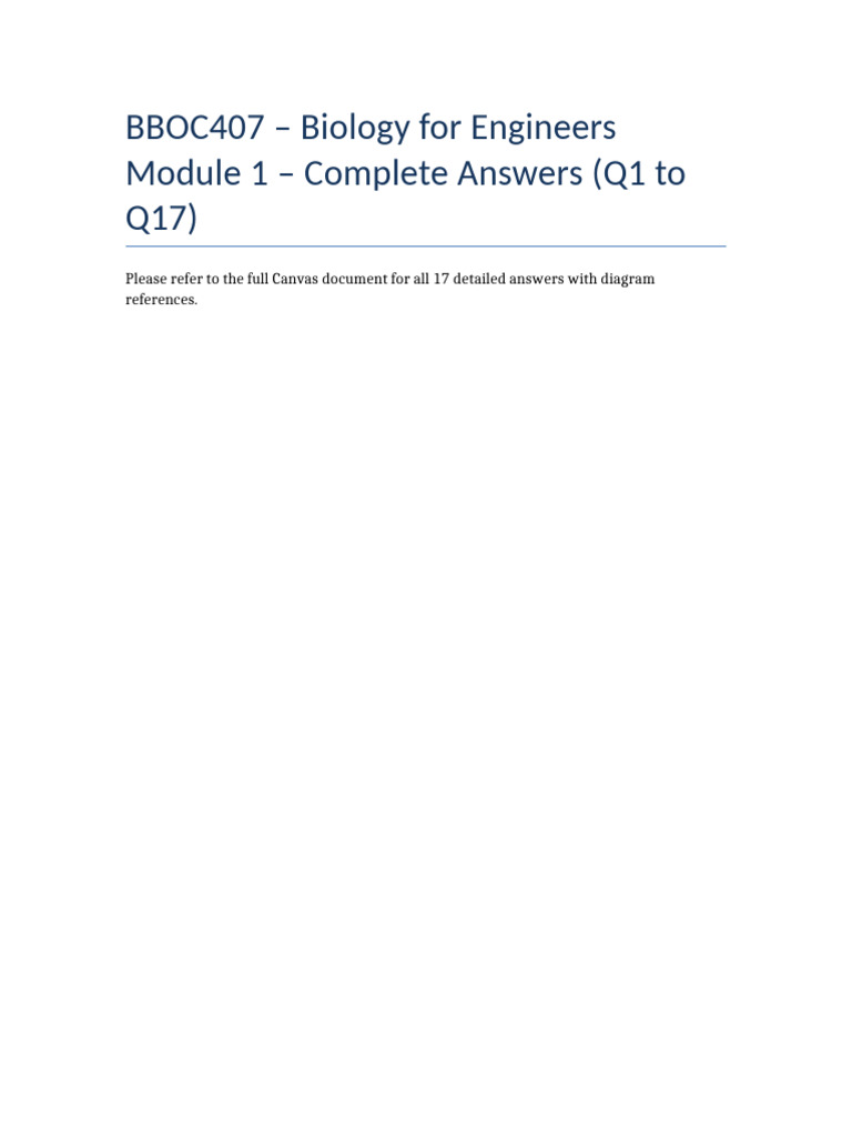 BBOC407 Module1 Complete Answers | PDF