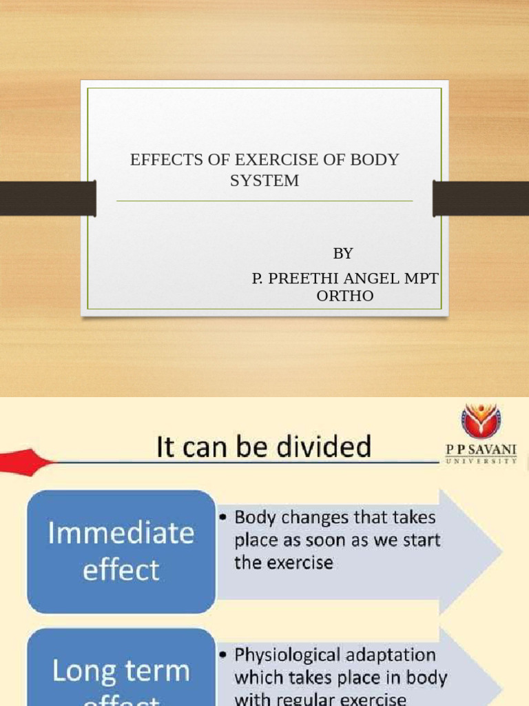 Effects of Exercise Inbody System | PDF