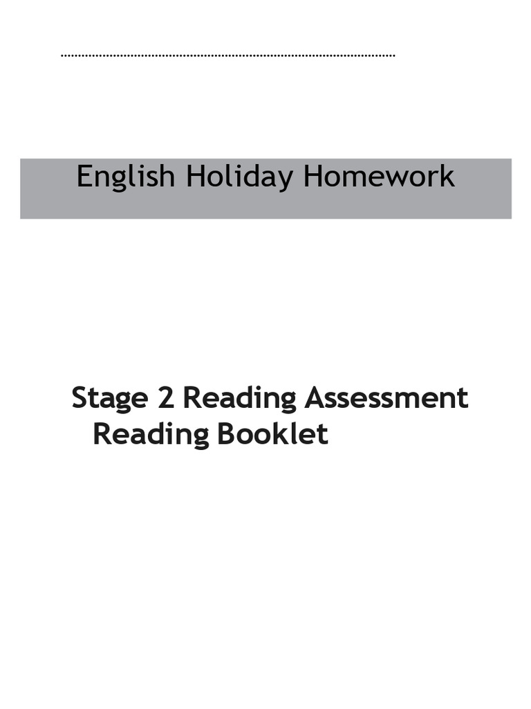 English Holiday Homework | PDF | Coccinellidae