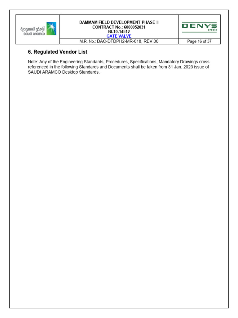 Dammam Field Development Phase II Standards | PDF