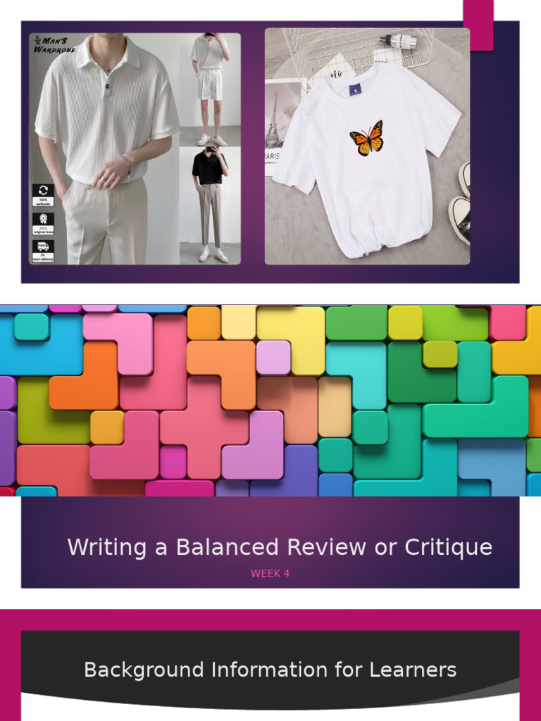 Wk4 - Writing A Balanced Review or Critique | PDF | Books | Essays