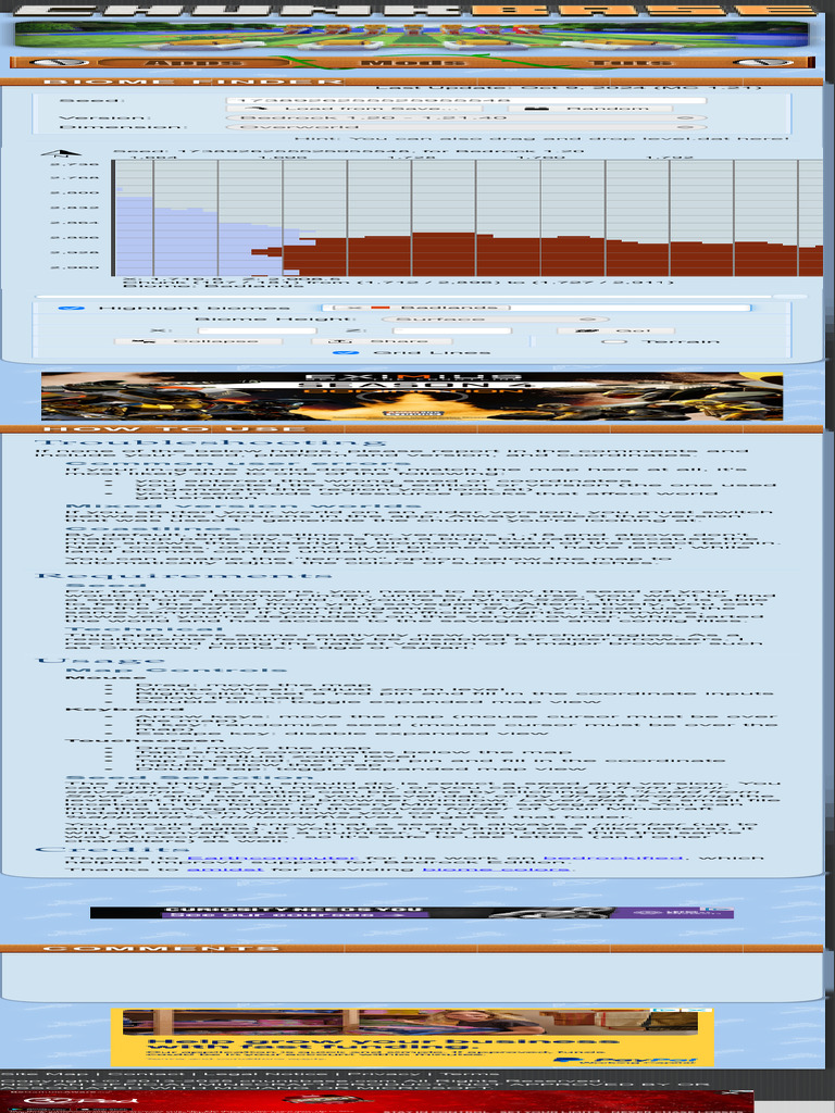 Minecraft Biome Finder Tool Guide | PDF | Minecraft | Software