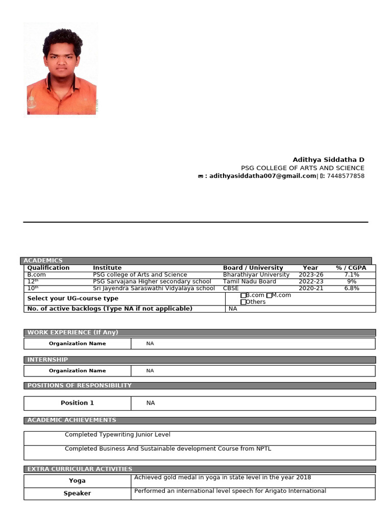 Adithya Siddatha Resume | PDF