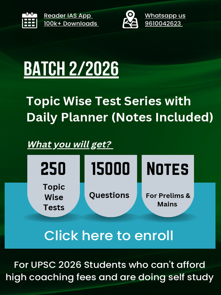 UPSC 2026 Daily Planner With Live Tests | PDF | Ecology | Science