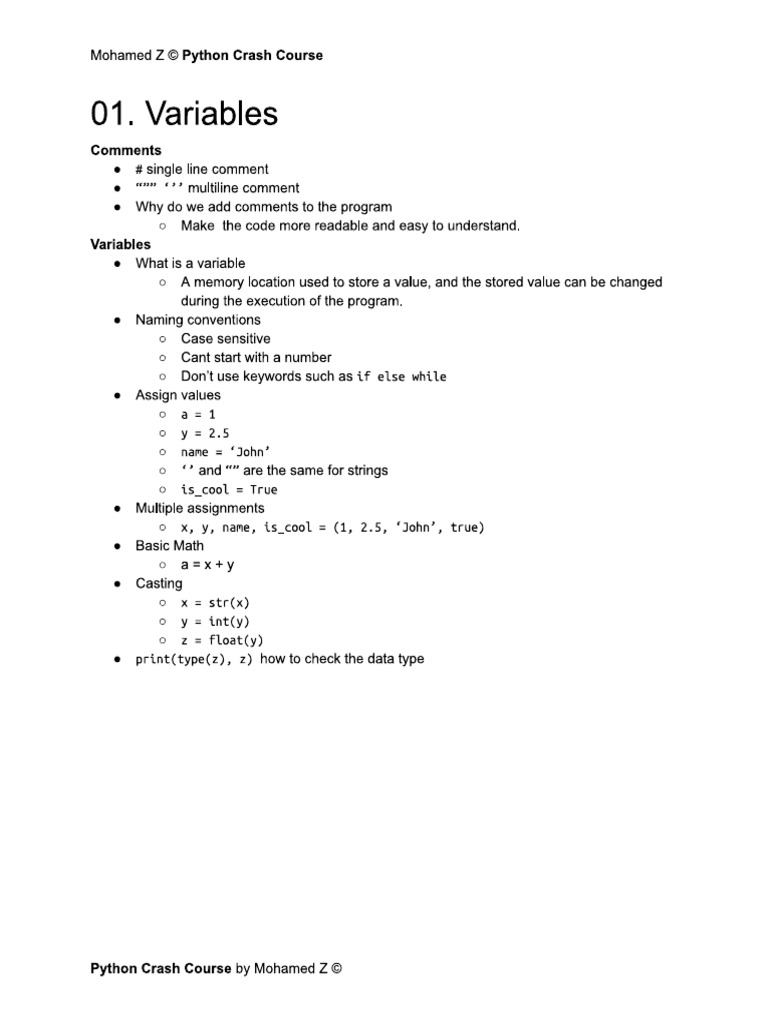 Python Handout Chapters 1-3 | PDF