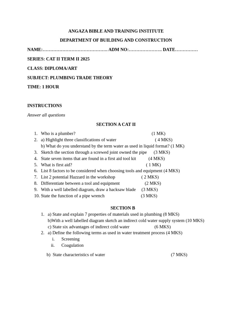 Angaza Bible and Training Institute | PDF