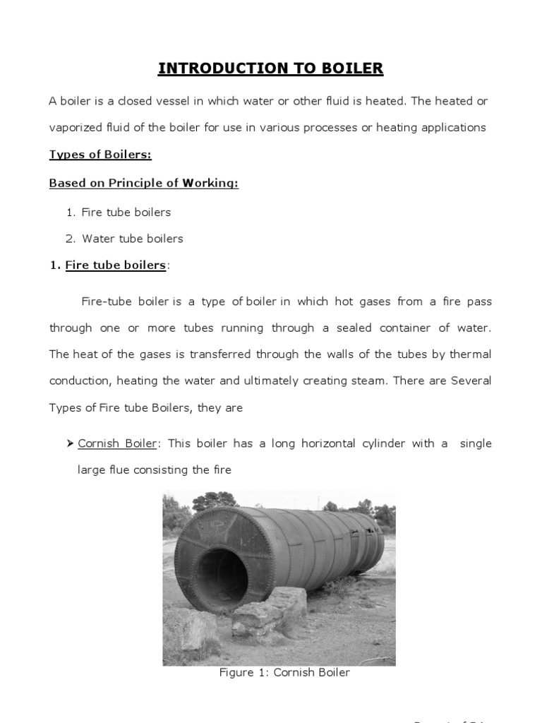 Introduction To Boiler: Fire Tube Boilers | PDF | Chimney | Boiler