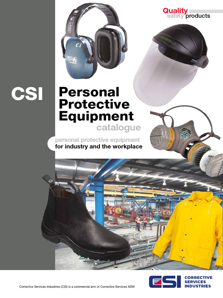 CSI Personal Protective Equipment Catalogue | PDF | Glove | Personal ...