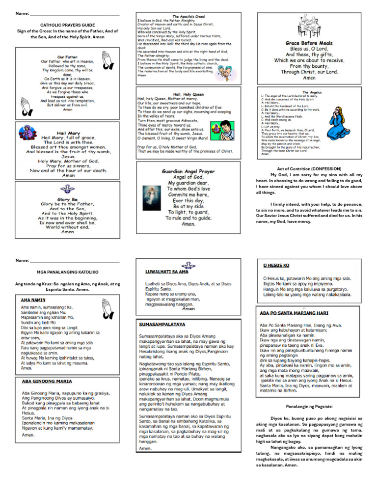 FHC Basic Prayers | PDF