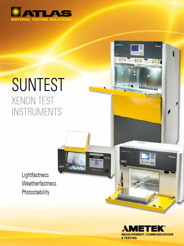 SUNTEST: Accelerated Weathering Solutions | PDF | Optical Filter ...