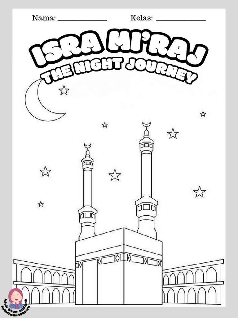 Gambar Mewarnai Tema Isra Mi'Raj | PDF