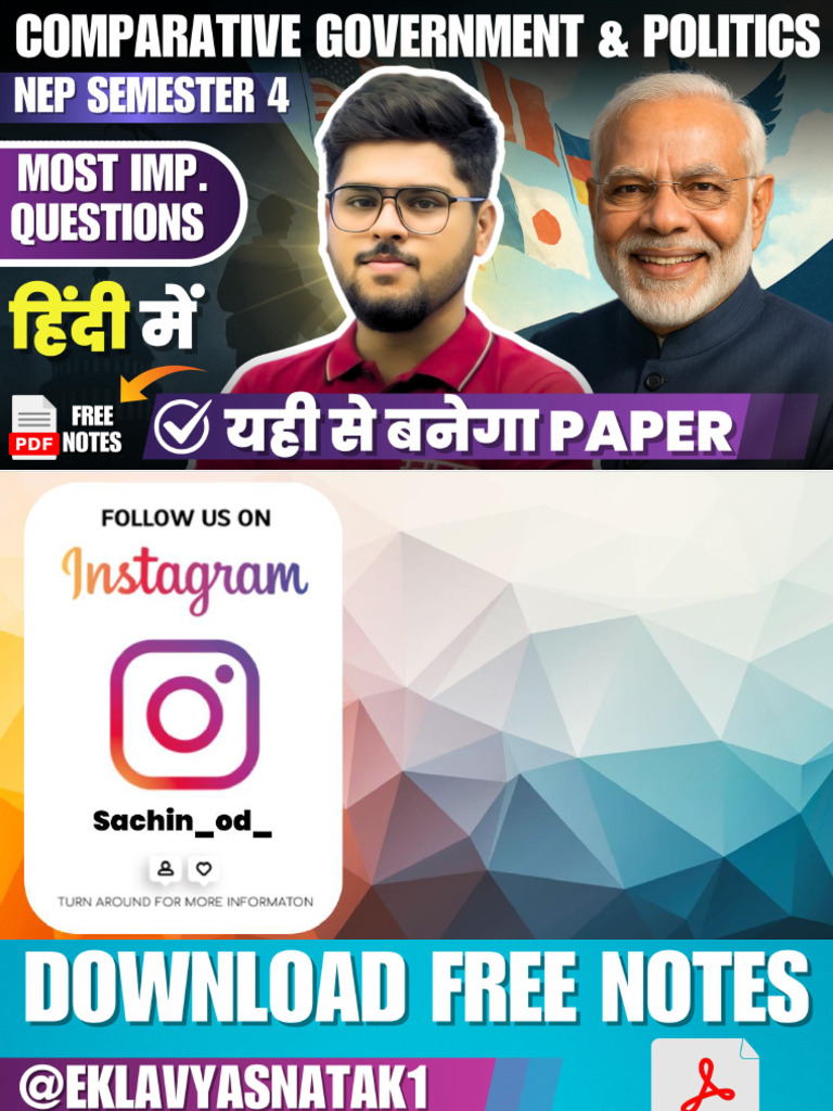 Comparative Government and Politics - in Hindi | PDF